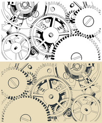 Clock mechanism Royalty Free Vector Image - VectorStock