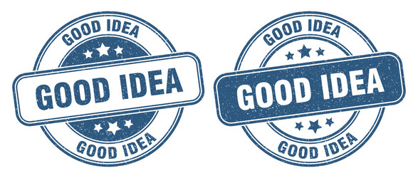 Good idea stamp good idea label round grunge sign Vector Image