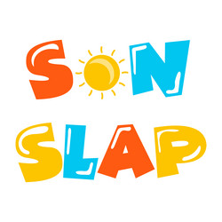 Sun slap Royalty Free Vector Image - VectorStock