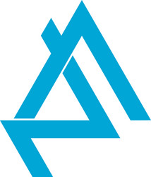 Abstract letter na simple arrow geometric overlap Vector Image