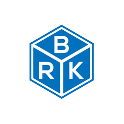 Brk letter logo design on white background Vector Image