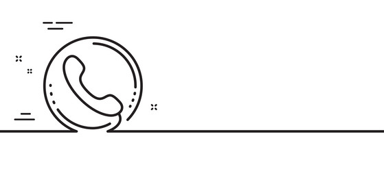 Call center service line icon incoming phone Vector Image