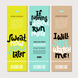 Fitness motivational quotes Royalty Free Vector Image