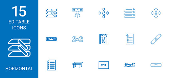 Horizontal icons Royalty Free Vector Image - VectorStock
