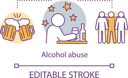 Cartoon alcoholism infographics concept card Vector Image