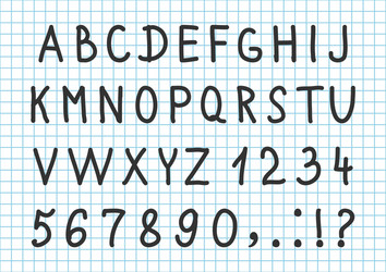 Black font numbers from 1 to 0 outline design Vector Image