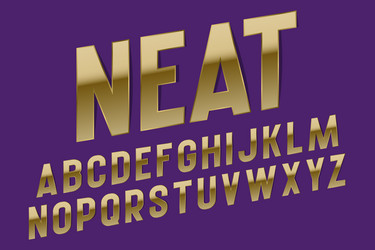 Neat slab serif font isolated english alphabet Vector Image