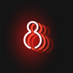 Number Eight Symbol Neon Sign Vector Images (over 190)