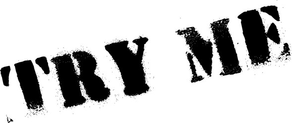 Try me rubber stamp Royalty Free Vector Image - VectorStock