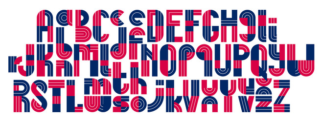 Abstract geometric modern font typeset logo Vector Image