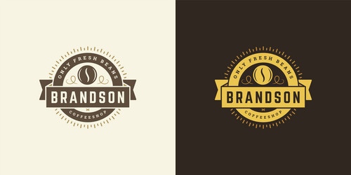 Retro Coffee Shop Logo Royalty Free Vector Image