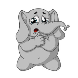 Elephant he felt bad vomiting cartoon Royalty Free Vector
