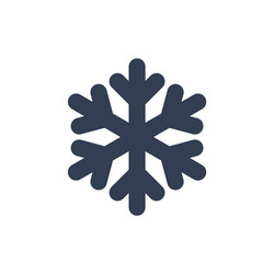 Chsnowflake icon black silhouette snow flake sign Vector Image