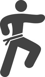 Olympic sport pictogram karate flat Royalty Free Vector