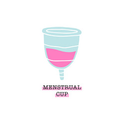 Menstrual cup for menstruation period cute Vector Image