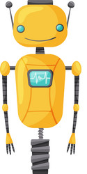 Funny standing humanoid or robot with antenna Vector Image