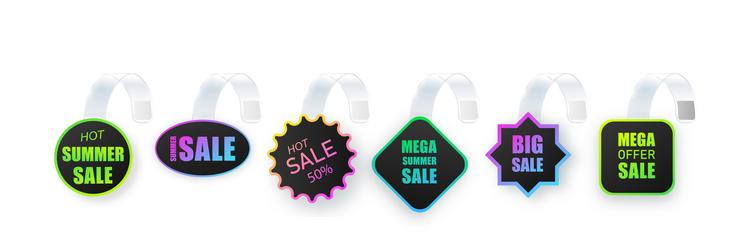 Wobblers supermarket promotional isolated Vector Image