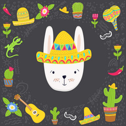 Cartoon Rabbit Mexican Vector Images (40)