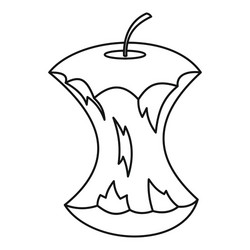 Apple core icon simple style Royalty Free Vector Image