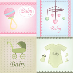 Baby document design Royalty Free Vector Image