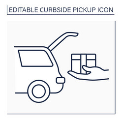 Curbside pickup line icon Royalty Free Vector Image