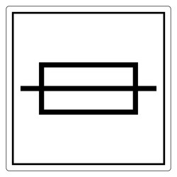 Caution fuse symbol sign on white background Vector Image