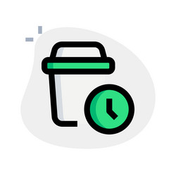 Timer added for coffee consumption Royalty Free Vector Image