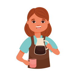 Girl Coffee Barista Vector Images (over 540)