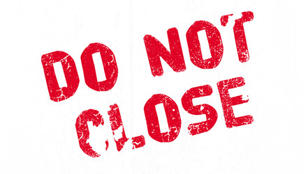 Do not close rubber stamp Royalty Free Vector Image