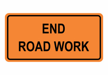 Double lane end traffic sign Royalty Free Vector Image