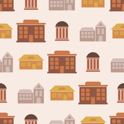 Seamless pattern with houses and buildings Vector Image