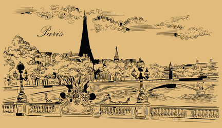 Paris Landscape Drawing Vector Images (over 1,100)