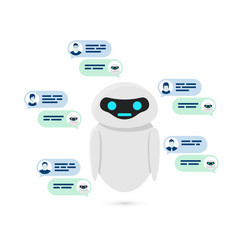 Chatbot robot concept dialog help service Vector Image