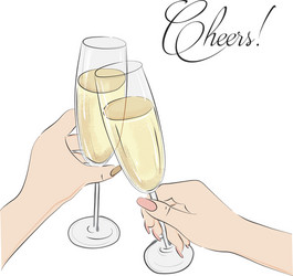 Champagne Glasses Cheers Vector Images (over 5,700)