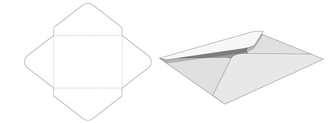 Envelope fold template 1 Royalty Free Vector Image