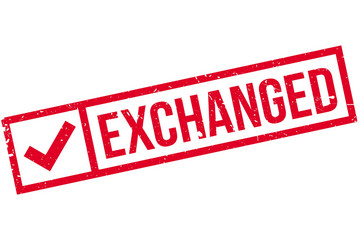 Exchanged rubber stamp Royalty Free Vector Image