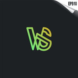 Vs logo monogram design template Royalty Free Vector Image