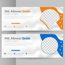 Personal facebook cover page design Royalty Free Vector