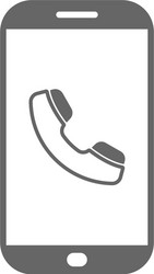 Smartphone ringging logo icon Royalty Free Vector Image