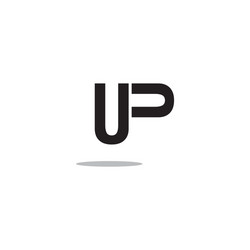 Up typeface lettering icon logo design template Vector Image