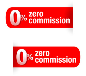 No commission sign zero isolated Royalty Free Vector Image