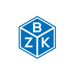 Bzk letter logo design on white background Vector Image