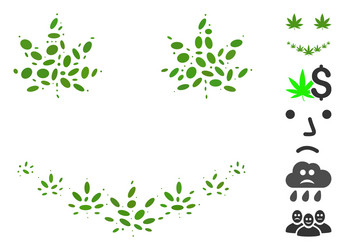 Cannabis Weed Emoticons Vector Images (over 170)