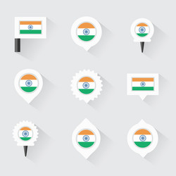 India Map with Location Pins Vector Images (over 350)