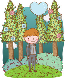 Fiance male cute cartoon Royalty Free Vector Image