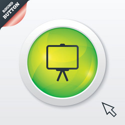 Presentation billboard sign icon ppt symbol Vector Image