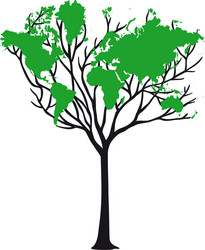 World map with big cities Royalty Free Vector Image