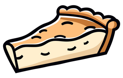 Apple pie slice icon american homemade Royalty Free Vector