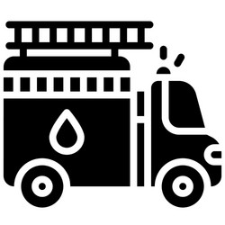 Fire engine line icon concept Royalty Free Vector Image