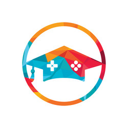 Game education logo design template Royalty Free Vector